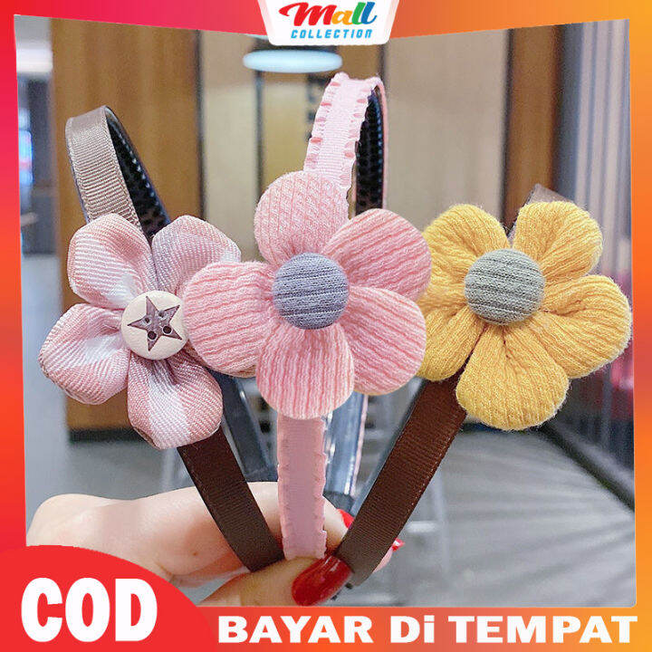MALL - Bando Bunga Anak Perempuan Karakter Korea Set Bondu Bandana ...