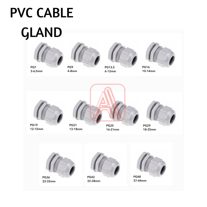 Nylon Pvc Cable Gland PG Gland Pvc Gland IP68 White PG7 PG9 PG11 PG13.5 PG16 PG19 PG21 PG25 PG29 ...