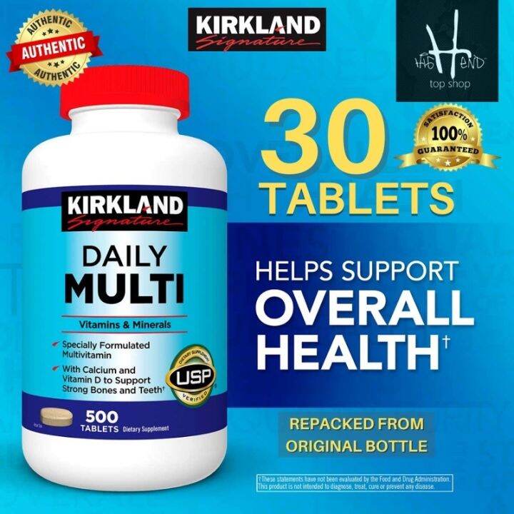 30 Tablets - Kirkland Signature Daily Multivitamins | Lazada PH