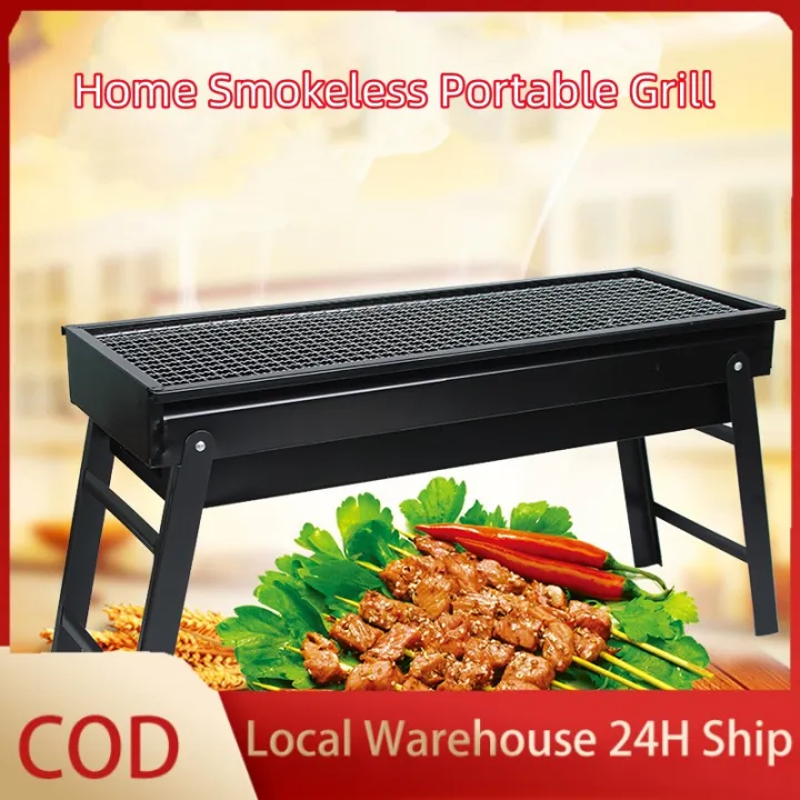 Mini Portable BBQ Griller Barbecue Grill Charcoal Outdoor Indoor ...