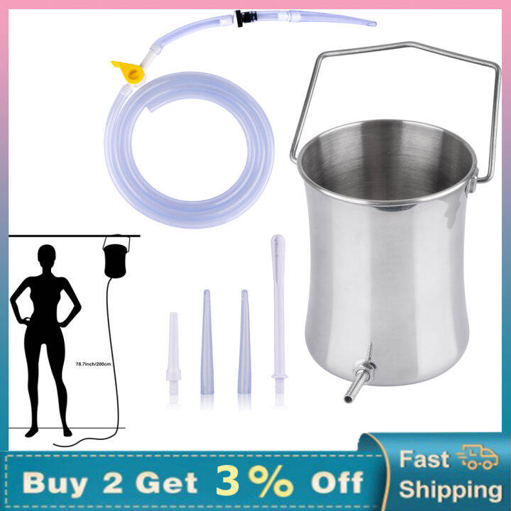 2L Enema Kit Bucket l Cleaner Colon Cleansing Reusable Non-Toxic ...