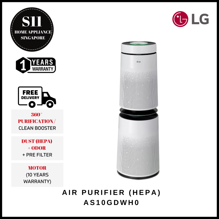 LG AS10GDWH0 PURICARE™ AIR PURIFIER (HEPA) - 1 YEAR WARRANTY | Lazada ...