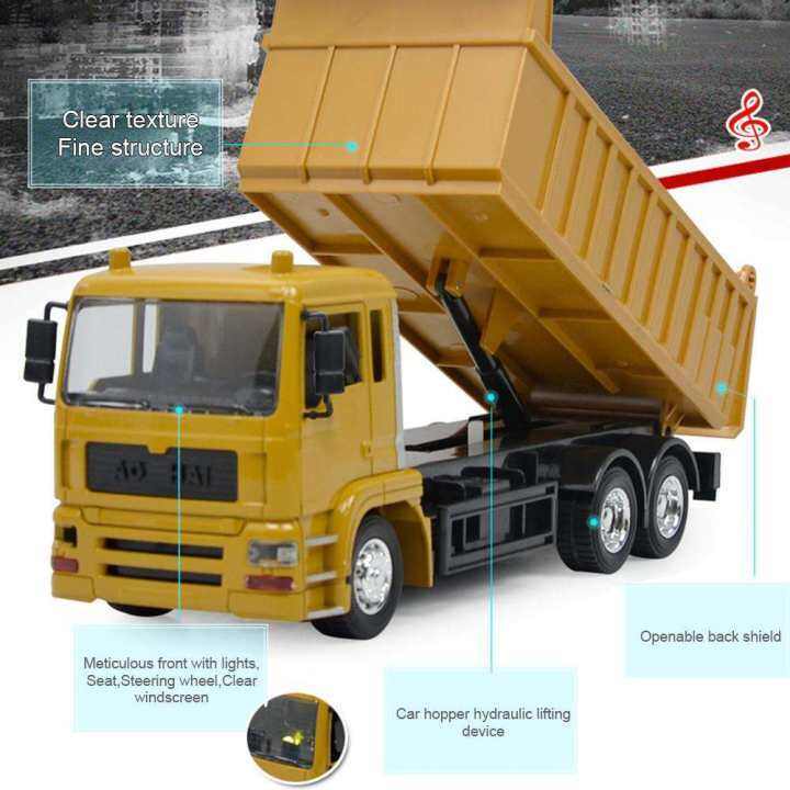Charging Remote Control Engineering Dump Truck Tipper Alloy Electric ...