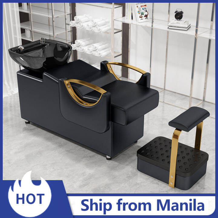 High-end ceramic basin shampoo bed barber shop special-purpose sitting ...