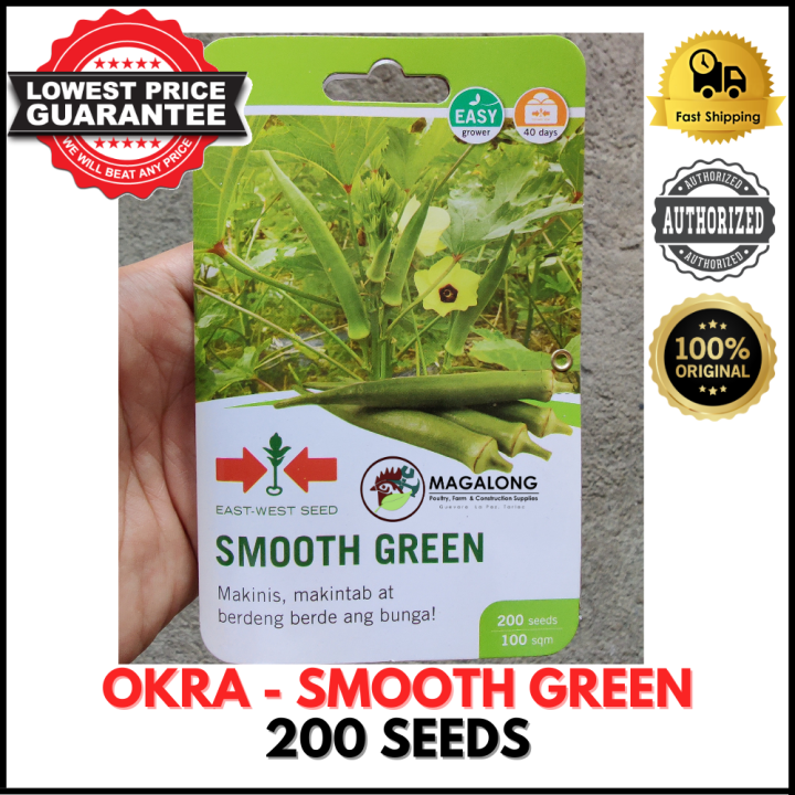EAST-WEST SEEDS - OKRA SEEDS - SMOOTH GREEN 200 Seeds | Lazada PH
