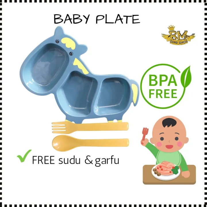 Baby Plate Pinggan Baby Set Pinggan Makan Baby Set Makan Baby BPA Free ...