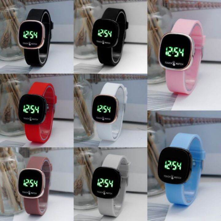 Jam Tangan Wanita Led Watch Touch Scren Murah Digital Strap Rubber ...