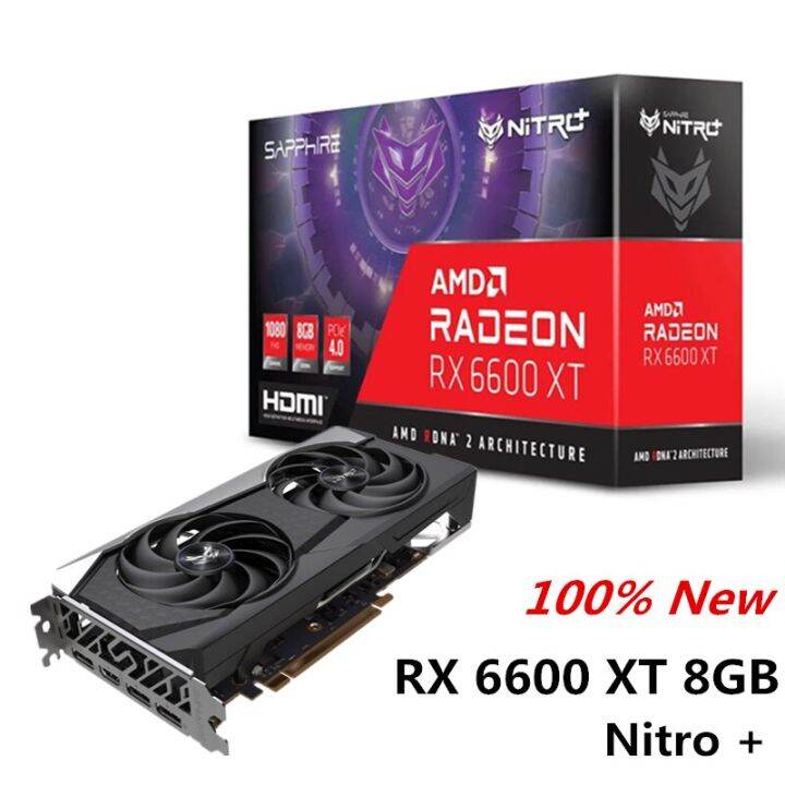 RX6600XT 8GB Nitro RX6600XT 8GB Nitro New Sapphire RX 6600 XT 6600XT 8GB Nitro + Video Card GPU ...