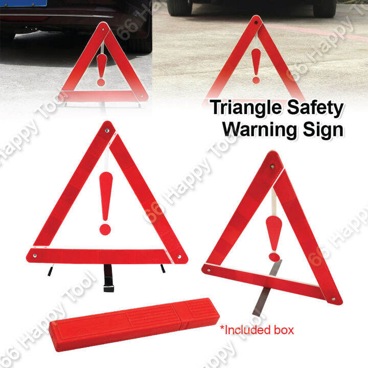Foldable Triangle Safety Warning Sign Reflective Car Truck Emergency ...