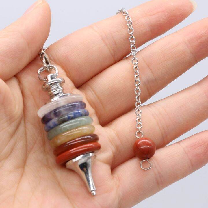 Natural Stone Chakra Pendulum Radiesthesia Dowsing Divination Crystal ...