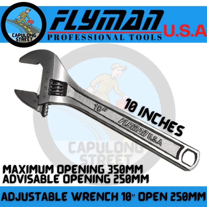 FLYMAN ADJUSTABLE WRENCH 10" / YABE / ADJUSTABLE SPANNER / KATALA ...