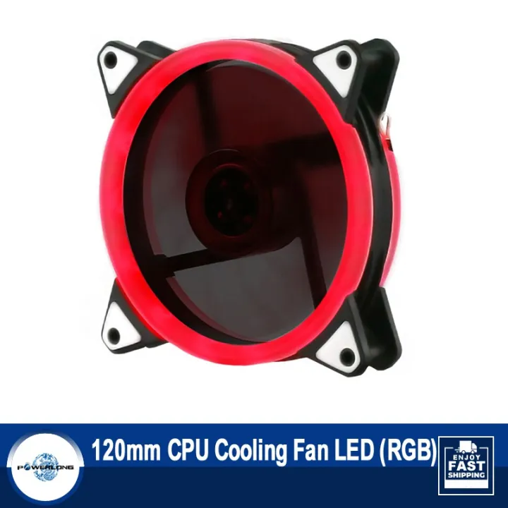 Powerlong 120mm CPU Cooling Fan LED Fan (RGB) Silent for Computer PC ...