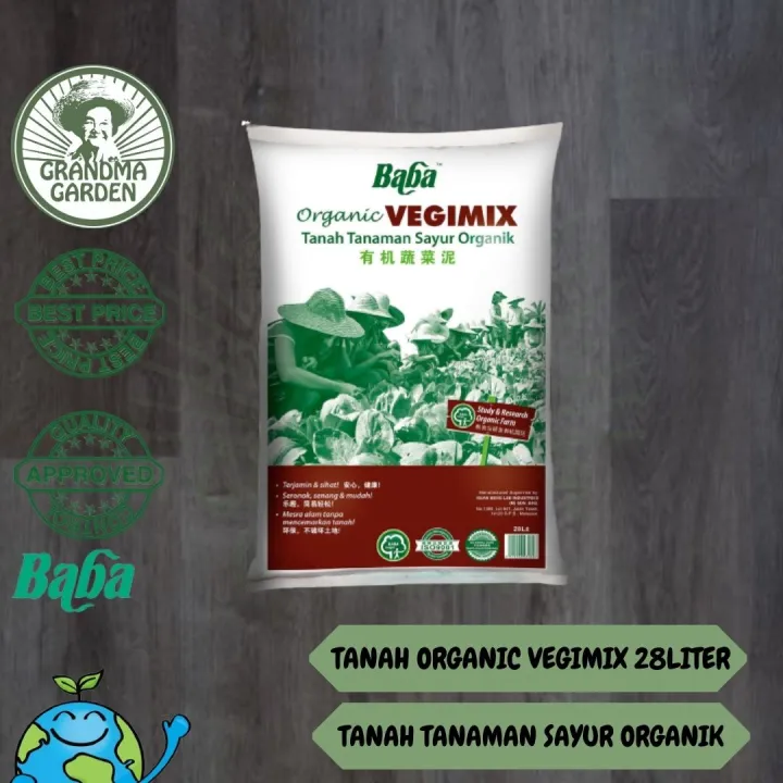 BABA ORGANIC VEGIMIX 28L +- / TANAH TANAMAN SAYUR ORGANIK / TANAH SAYUR ...