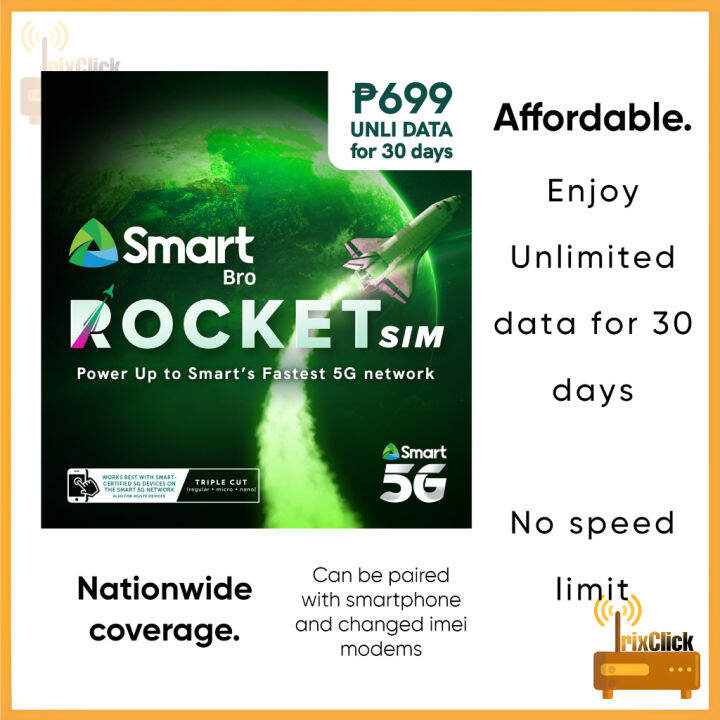 Rocket Sim With 699 Unlimited Data For 30Days | Lazada PH