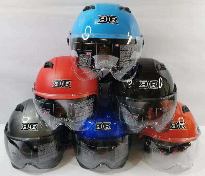 RXR 066-1 NUTSHELL HELMET WITH VISOR | Lazada PH