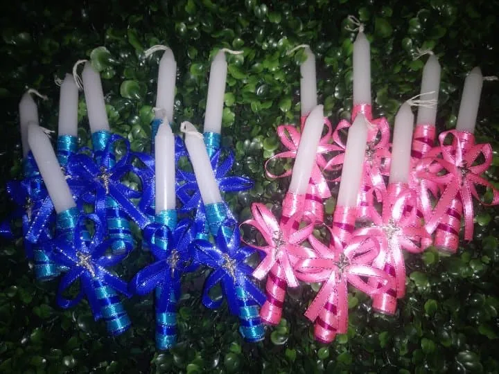 10 Pcs Candles Designed with Metal Cross for Christening/Binyag ...