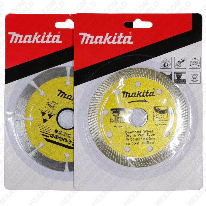 Makita Diamond Cutting Wheel Disc 4inch Super Thin 105x20(16mm) or ...