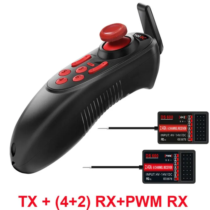 HOTRC DS-600 6CH 2.4Ghz Radio System Transmitter Remote Controller With ...