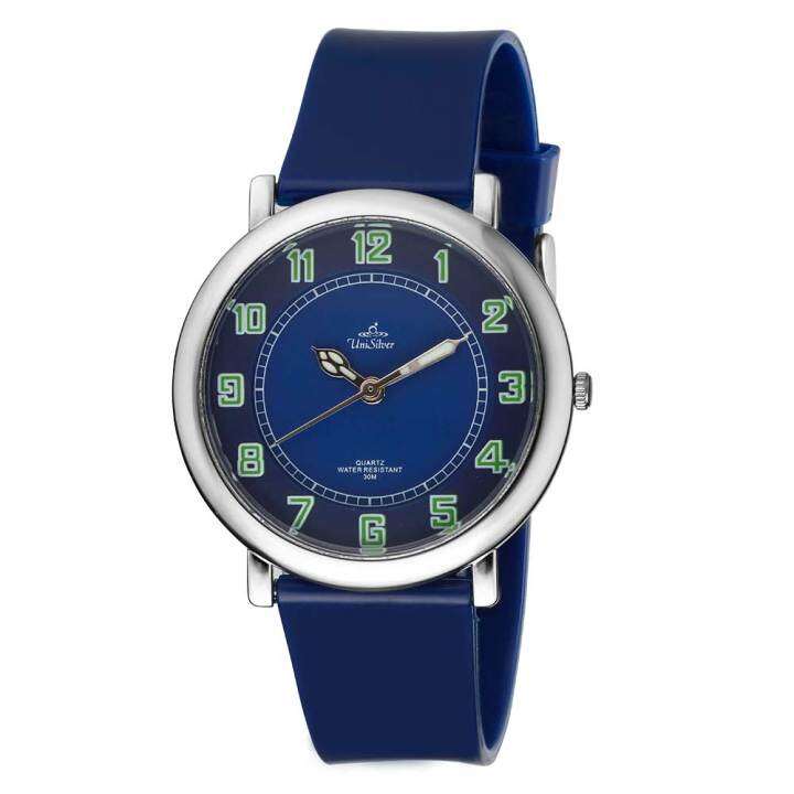 UniSilver TIME MONDELINE BEAT Men's Small Analog Green/Blue Rubber ...
