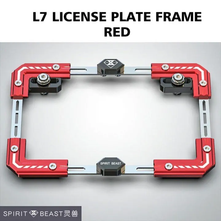 Motorcycle License Plate Holder Adjustable Number Bracket Frame ...