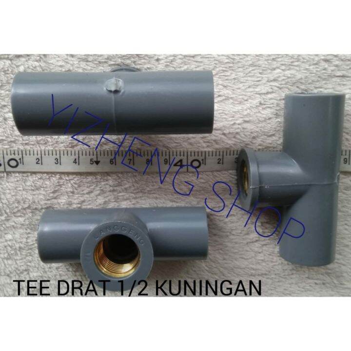 TEE PVC DRAT KUNINGAN 1/2 in | Lazada Indonesia
