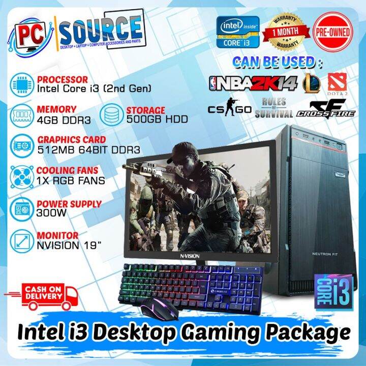 Gaming Desktop Package | Intel Core i5, i3, Pentium Dual Core | 2nd Gen ...