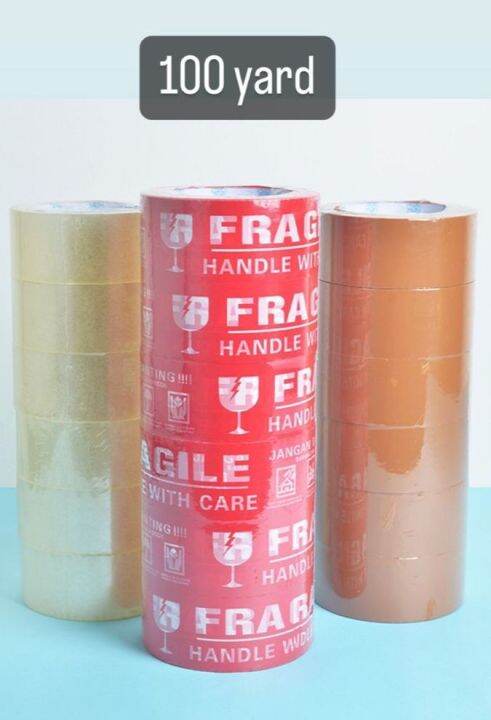 Lakban OPP TAPE BENING FRAGILE 45mm X 100Yard Real 45 MICRON PREMIUM ...