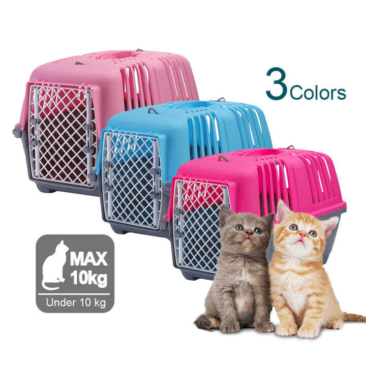 Pet Cages with Handle Portable Carriers Dog Cat Consignment Plastic ...