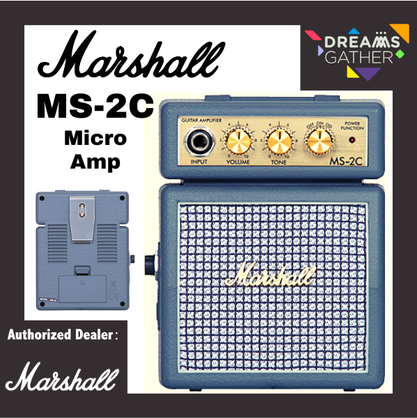 Marshall MS-2C - 1 Watt Battery-powered Micro Amplifier (MS2C / Ms-2 ...