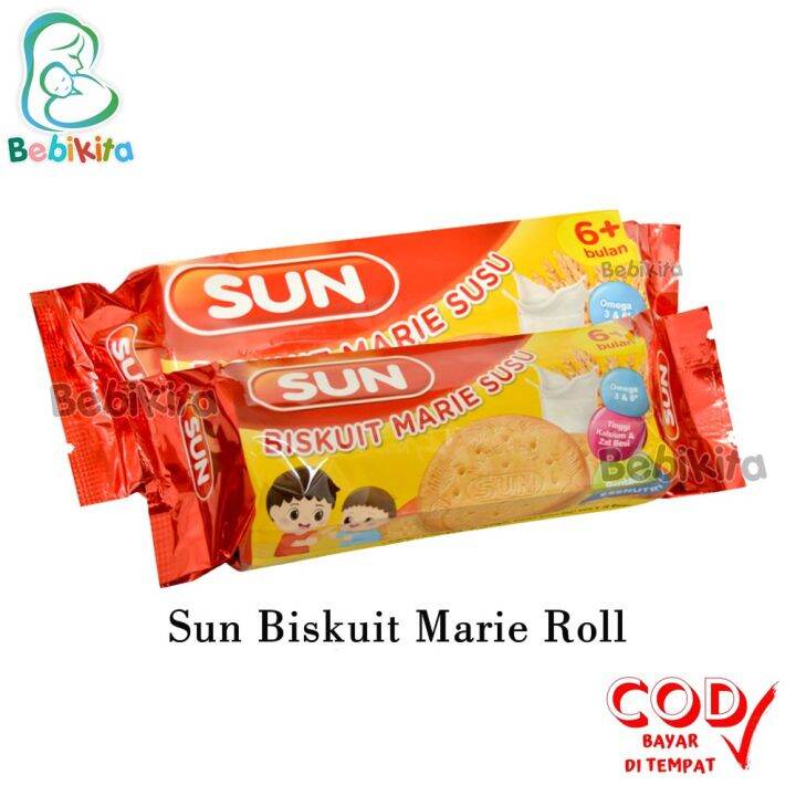 Sun Biscuit Marie Roll Snack Balita / Cemilan Biskuit Roti Mari untuk ...