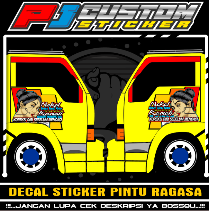 [ TERBARU ] DECAL STIKER PINTU RAGASA / DECAL STIKER PINTU TRUCK CEWEK ...