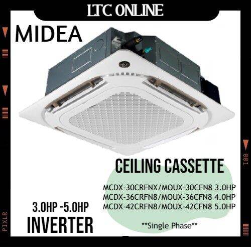 Midea Air Conditioner Ceiling Cassette Inverter R32 3.0HP - 5.0HP MCDX-30CRFN8 MCDX-36CRFN8 MCDX ...