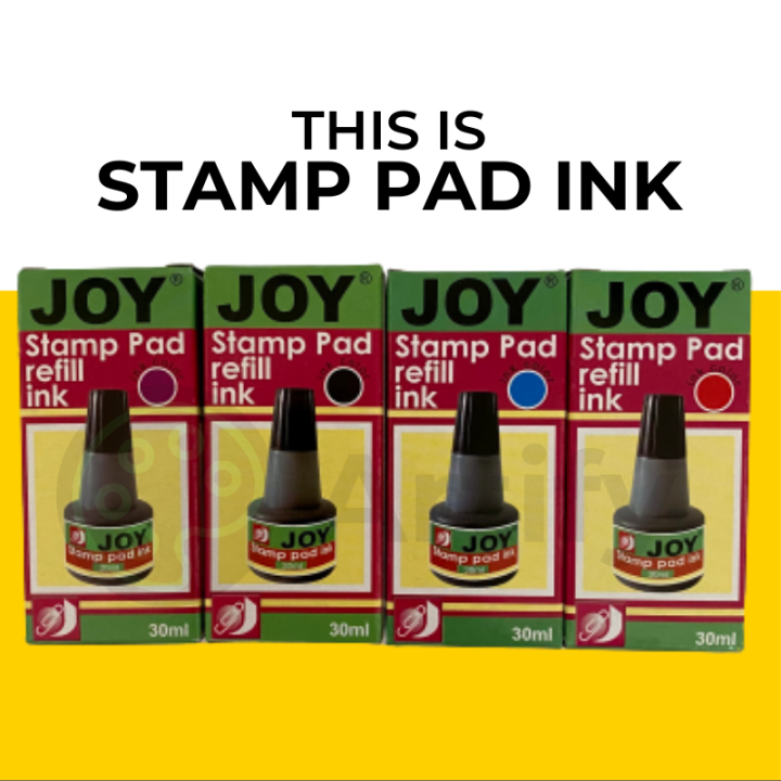 Joy Stamp Pad Ink 30ml Black Violet Blue Red Stamp Pad Refill Ink ...