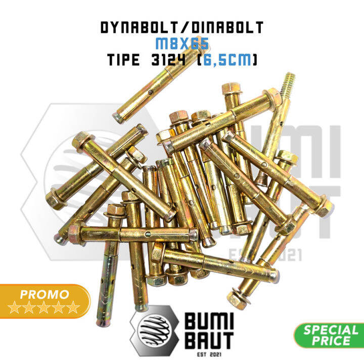 Dynabolt M8 x 65 Tipe 3124 Kuning (6,5CM) | Lazada Indonesia