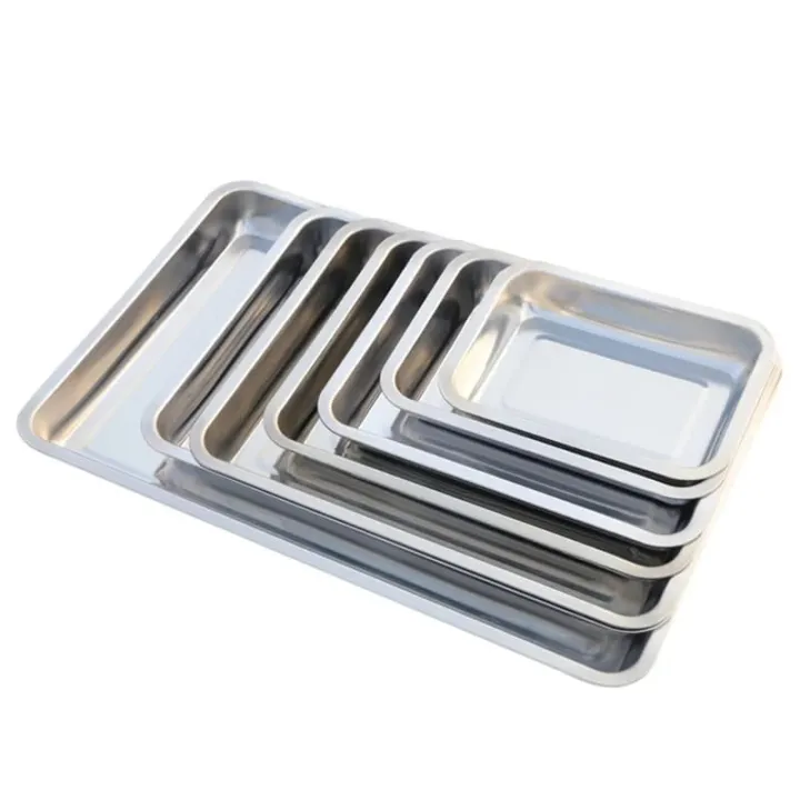 Nampan Trai Tray Persegi Panjang Stainless Steel 27CMx20CMx2CM | Lazada ...