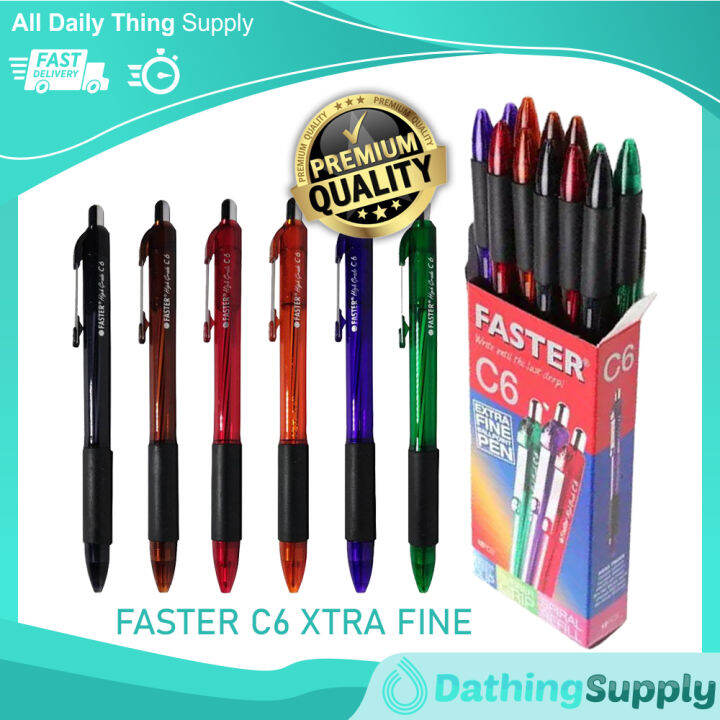 Pulpen Faster C6 Ballpoint / Pena Pen 0.7mm isi 12 PCS | Lazada Indonesia