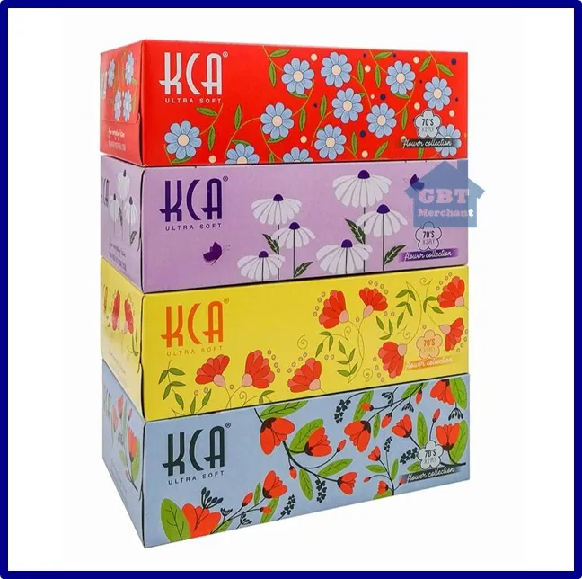KCA Facial Tissue box 70 sheets x 4 Box (2ply) | Lazada