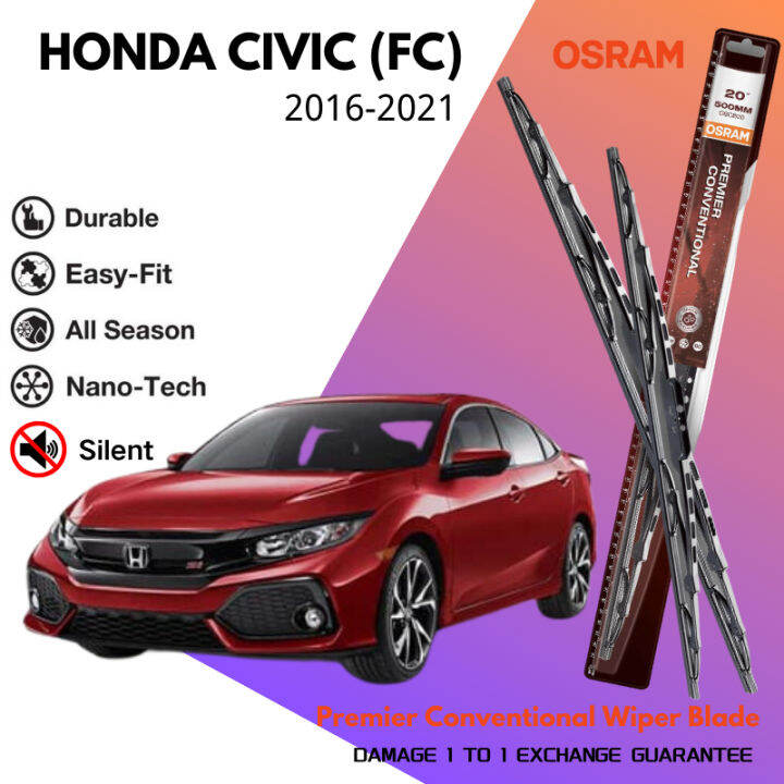 Honda Civic FC 2016-2021 Windshield Wiper Set Premier Conventional ...