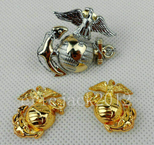 tomwang2012. US NAVY MARINE CORPS OFFICER CAP BADGE USMC LAPEL HAT PIN ...