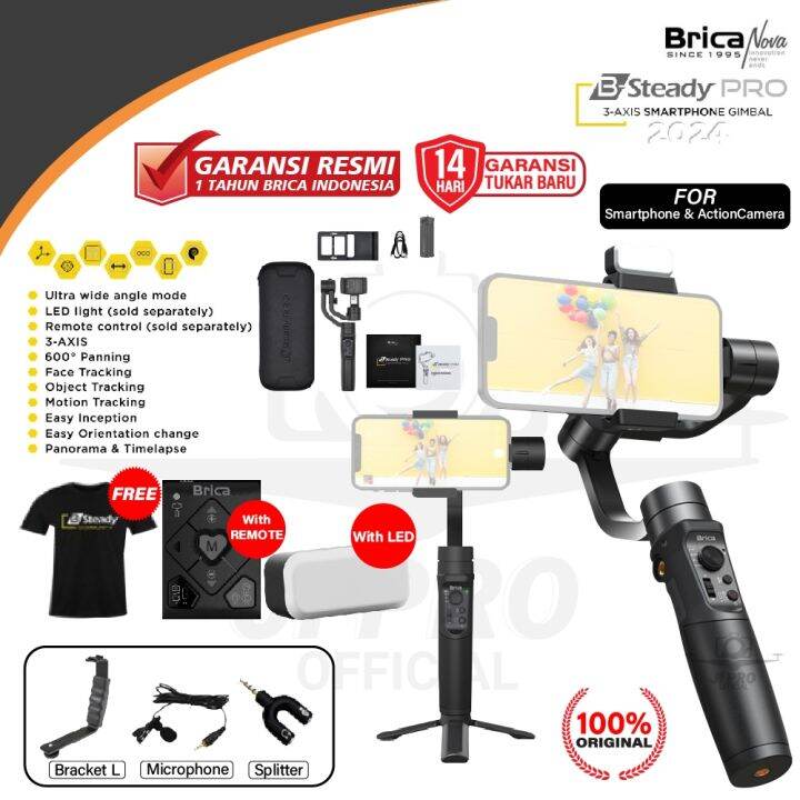 Brica B-Steady Pro 2024 New Version 3-Axis Gimbal Stabilizer BSteady ...