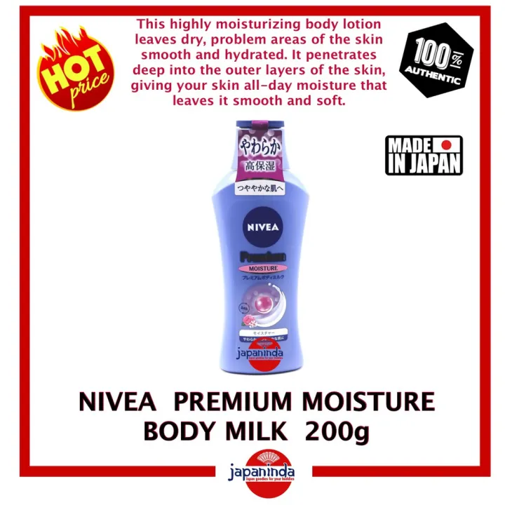 Nivea Premium Moisture Body Milk (Highly moisturizing Body Lotion) 200g ...