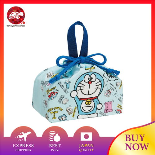 Skater KB7-A Children's Lunch Box Drawstring Bag, Doraemon Plush Toy, Sanrio, Made in Japan ...