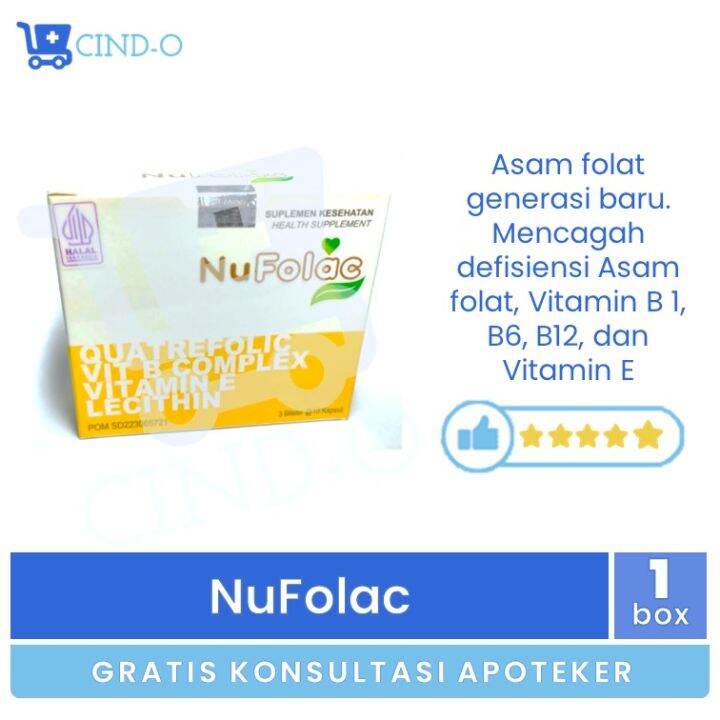 NuFolac per Box- Asam Folat Suplemen Saraf dan ibu Hamil | Lazada Indonesia