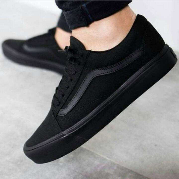 HITAM Vans AUTHENTIC Shoes FULL BLACK School Shoes BLACK POLOS | Lazada PH