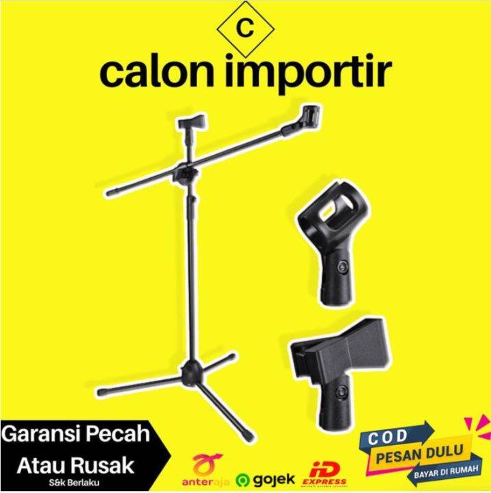 Tripod Mic Microphone Condenser Stand Standing Holder Tiang Mikrofon ...
