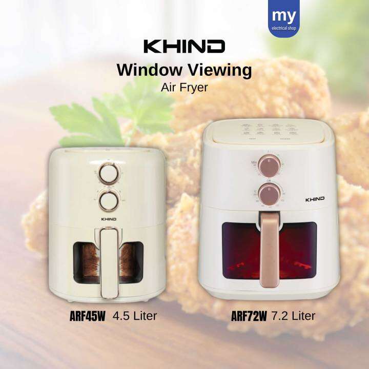 Khind Window Viewing Air Fryer Beige Colour ARF45W ARF72W | Lazada
