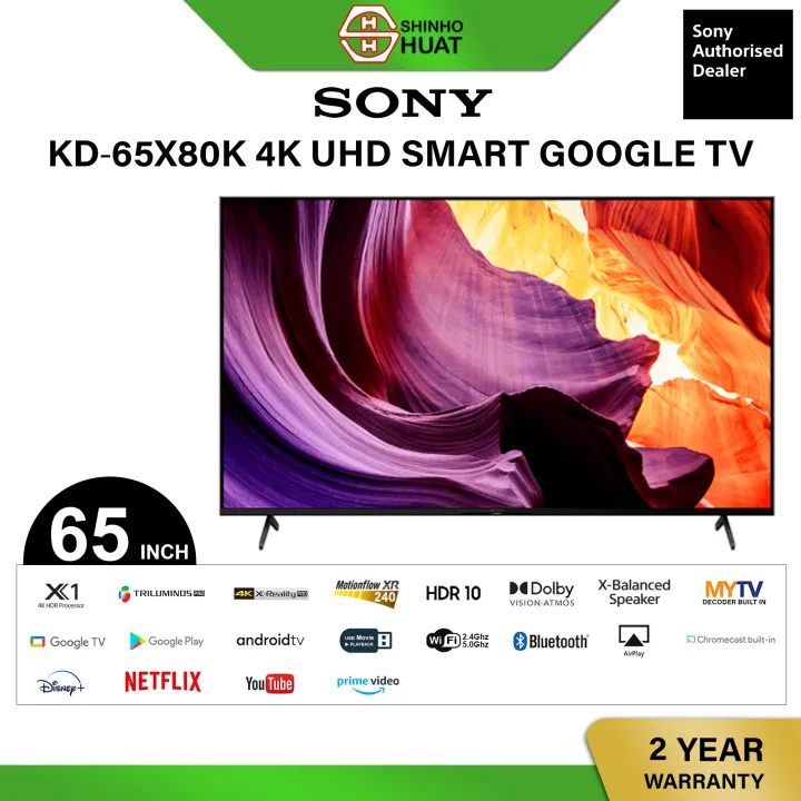 Sony KD-65X80K 65 Inch 4K UHD Google TV KD65X80K Smart TV Android TV 65X80K X80K 80K | Lazada