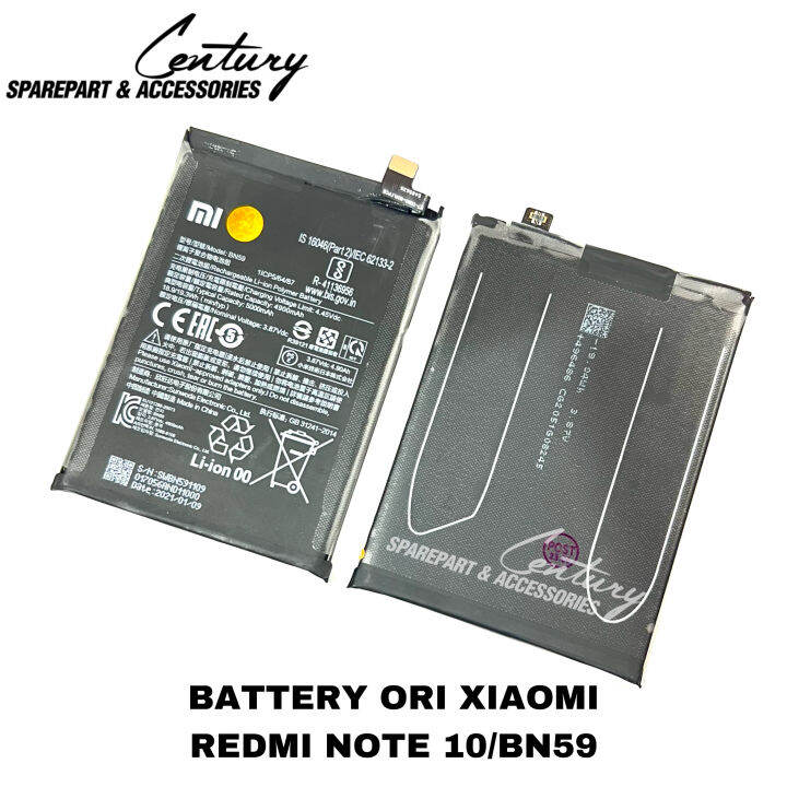 BATTERY ORI 100% XIAOMI REDMI NOTE 10/BN59 | Lazada Indonesia