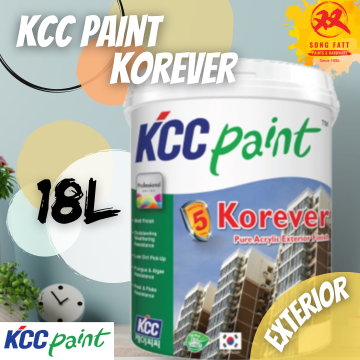 KCC Paint KOREVER Exterior (WHITE/COLOUR) 18L (Song Fatt) Cat Luar/Weatherbond/Jotashield ...