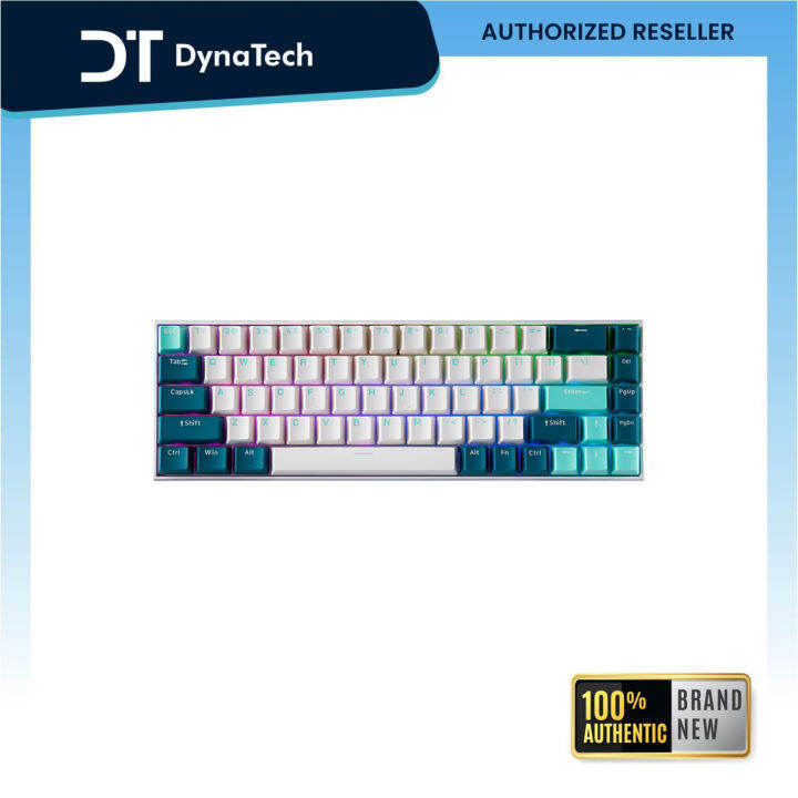 Tecware B68+ TKL White Teal BT Wireless Mech Keyboard Gateron BROWN ...